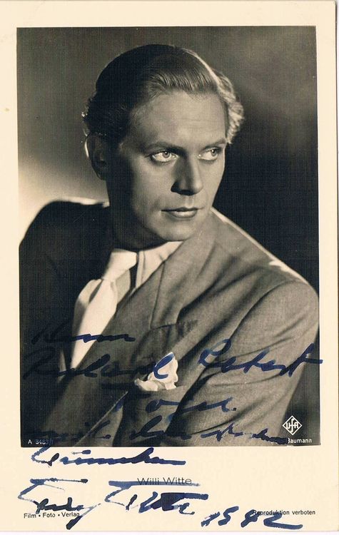 Willy Witte 1908-98 Autogramm signiert Vintage Foto 9x14cm (Gebraucht) in Bischofszell für CHF 9 ...