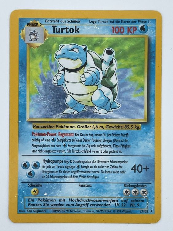 Turtok 2/102 Holo Rare Pokémon Base Set ab 1.- | Kaufen auf Ricardo