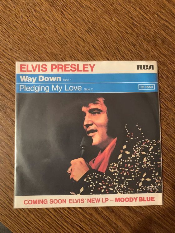 Elvis Presley Single Way down 1977 vinyl (Gebraucht) in Gysenstein für ...