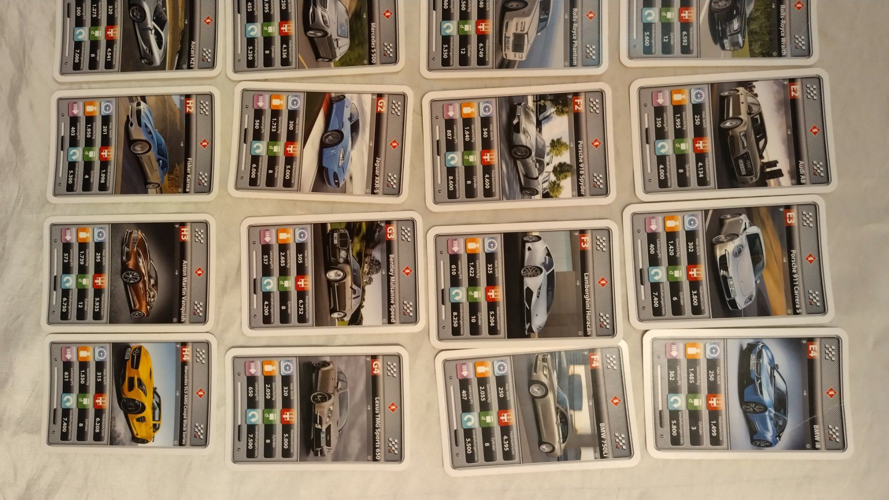 Auto Quartett Luxusklasse ab Fr. 2.- / 32 Karten (Neu und ...