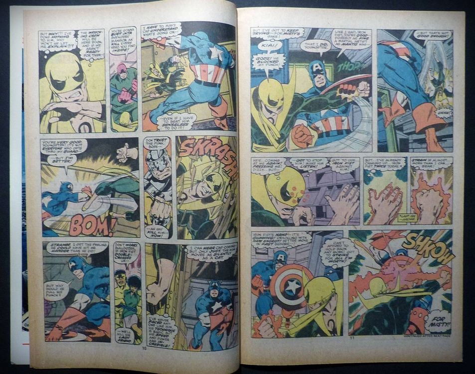 IRON FIST #12 🔑 KEY ISSUE 1st MEETING CAPTAIN AMERICA 1977 (Gebraucht ...