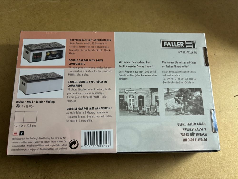 Faller 130319 Doppelgarage mit Antriebsteilen (Neu und originalverpackt ...