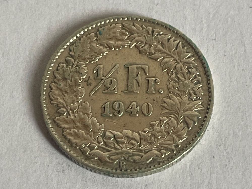 Superbe pièce ½ Fr HELVETIA 1940 en Argent | Kaufen auf Ricardo