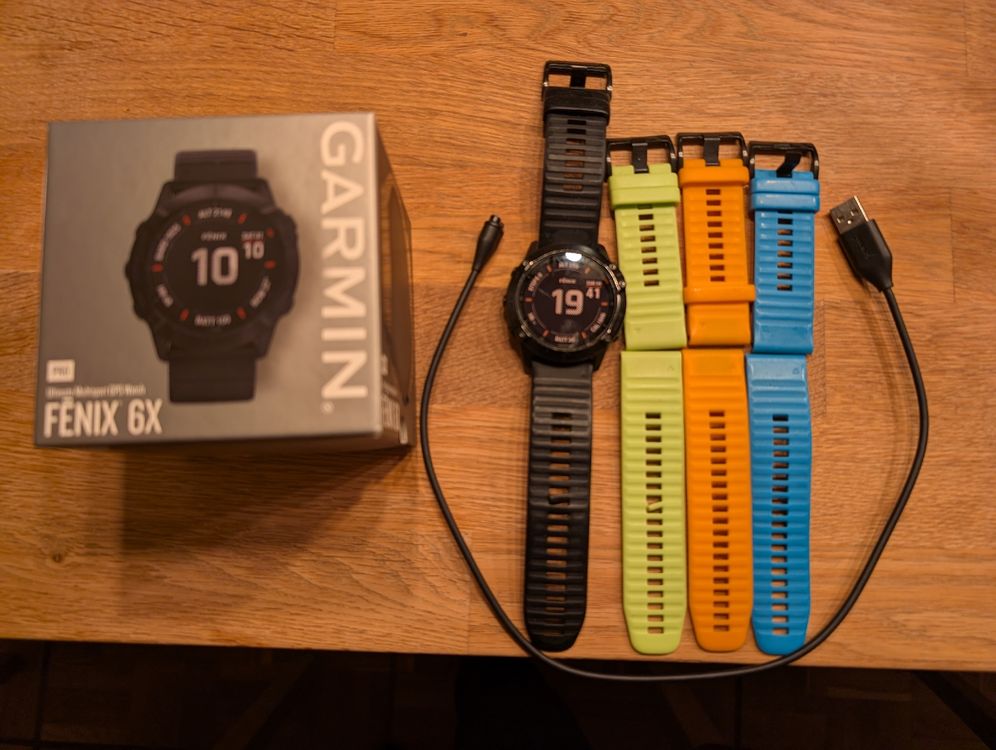 Garmin Fenix 6X PRO with Origiall Box, Bands & Charger (Gebraucht) in ...
