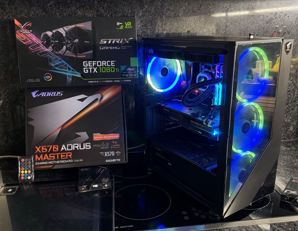 Gaming Pc Strix 1080ti OC X570 Nvme Ssd RGB Ryzen 5600x (Gebraucht) in ...
