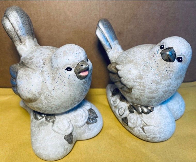 2er Set Deko-Vögel, Keramik, Vintage-Look,-Neu (Neu und originalverpackt) in Zäziwil für CHF 13 ...