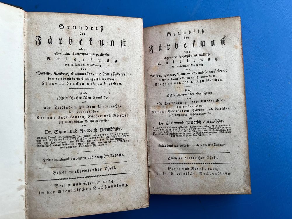 Grundriss der Farbenkunst Anleitung Hermstädt Berlin 1824 (Gebraucht ...