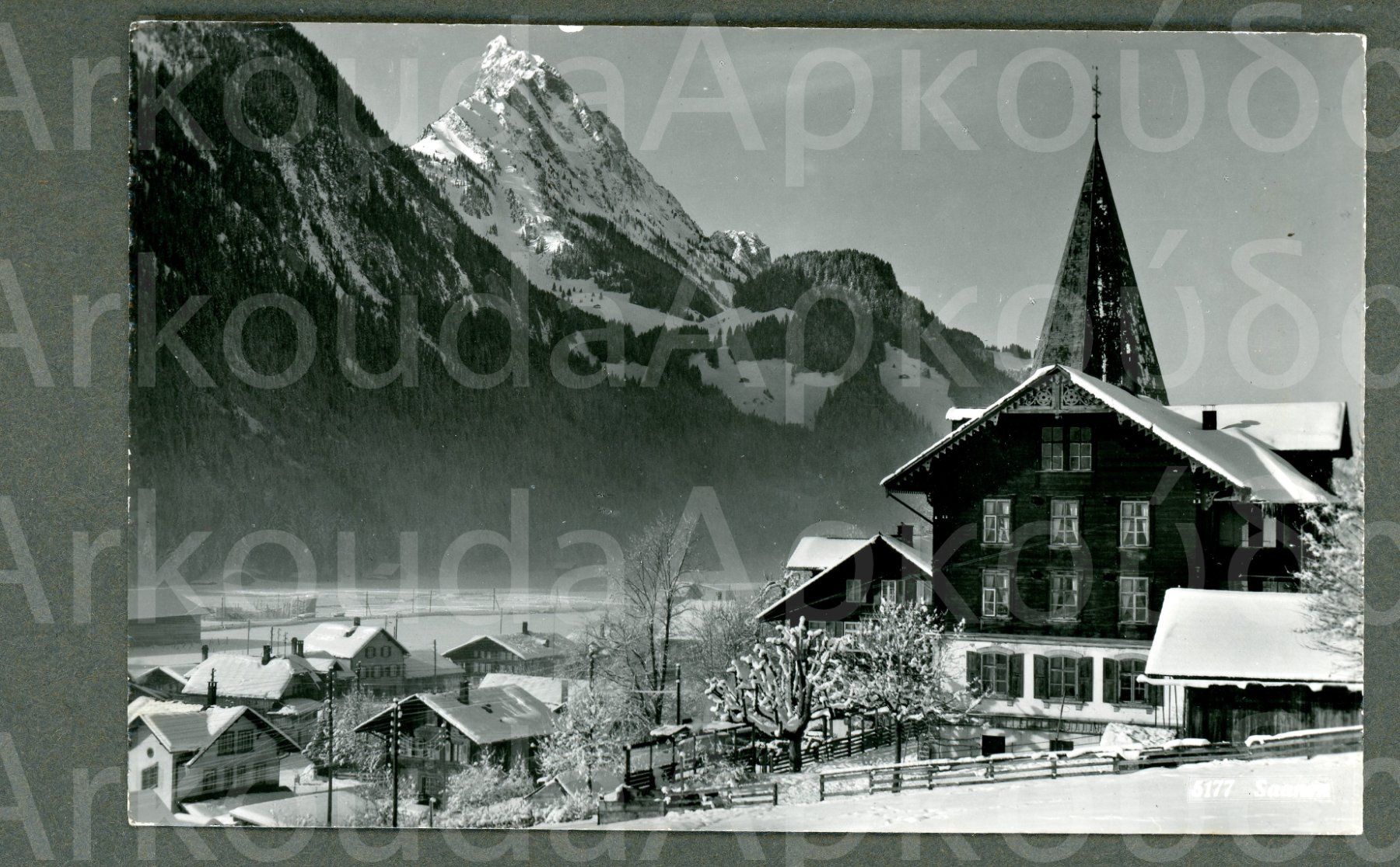 AK sw Saanen BE et le Rubli © Marcel Rouge ≈ 1950 (Gebraucht) in Basel ...
