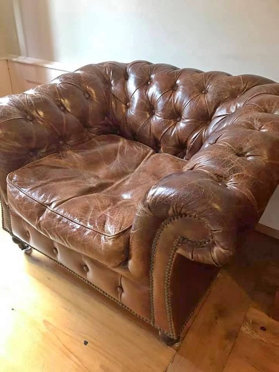 Schöner Chesterfield Sessel ECHTLEDER (Gebraucht) in Zofingen für CHF 167 – nur Abholung auf ...