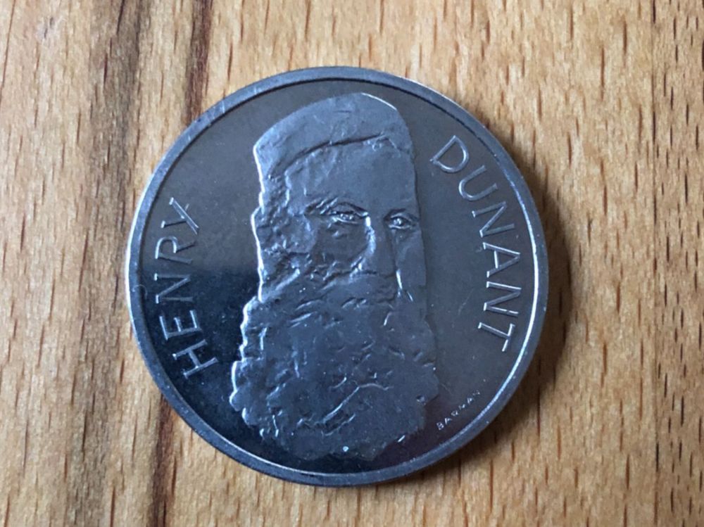 5 Fr Gedenkmünze 1978 Henry Dunant Rotkreuz Gründer (Gebraucht) in ...