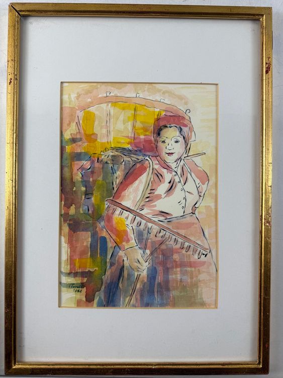 Bauernszene Aquarell 1982, gerahmt signiert (Gebraucht) in Neuhausen am Rheinfall für CHF 10 ...