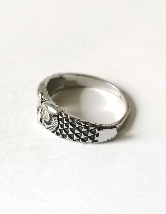 Ring aus Stahl mit 2 Steinchen, Grösse 62 (Neu (gemäss Beschreibung ...