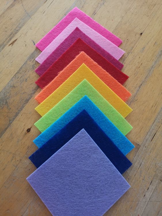 10 stk Filz 10x10 cm top Farben Set 10 | Kaufen auf Ricardo