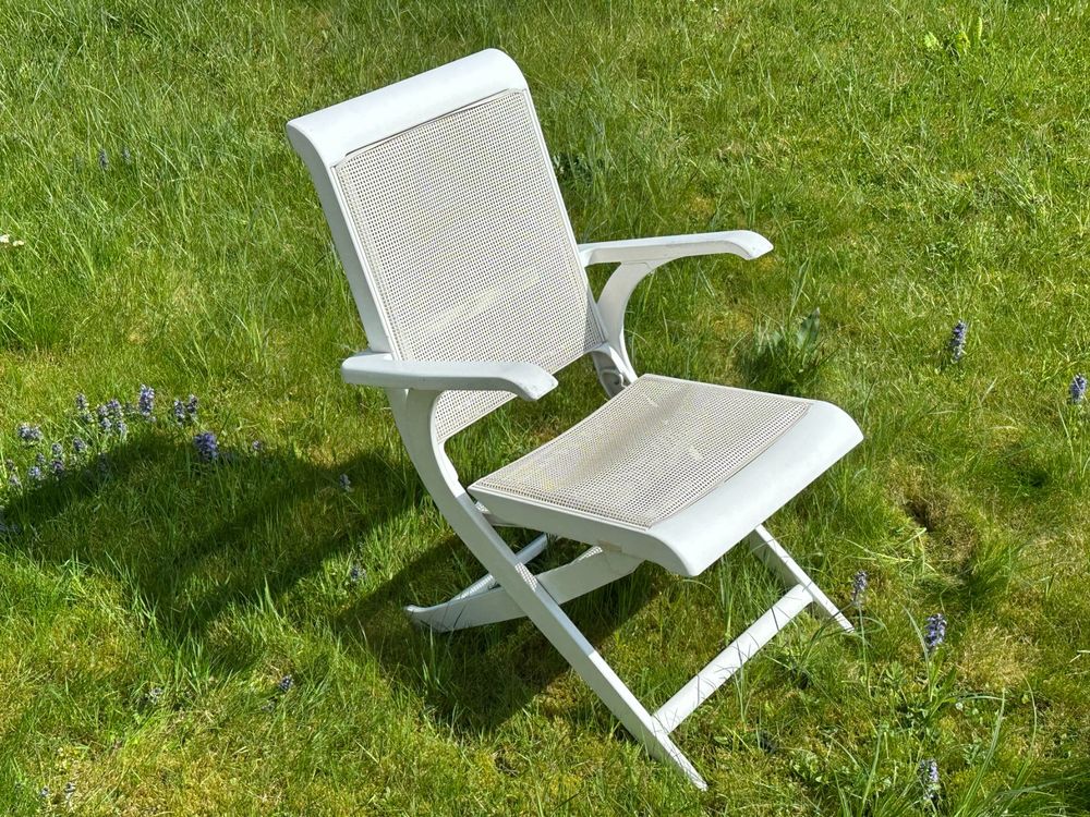 4 Stck. Gartenstühle weiss "Triconfort" verstellbar (Gebraucht) in Buchs AG für CHF 1 – nur ...