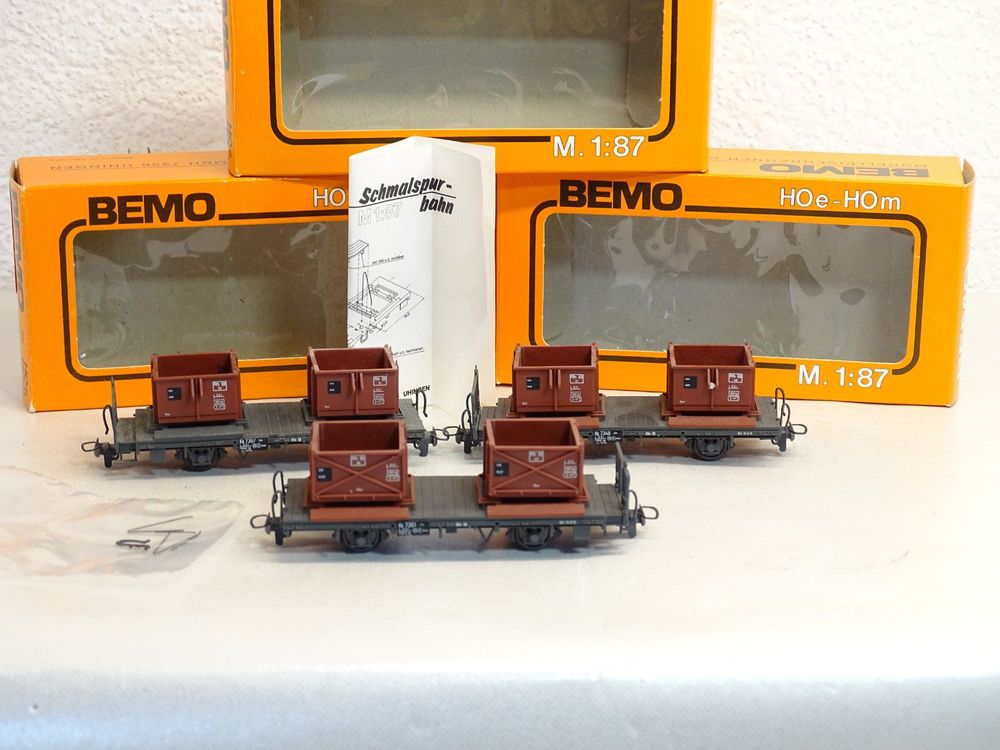 Bemo 3 x 2258 Behälterwagen, RhB, H0m (Gebraucht) in Wohlen für CHF 45 ...