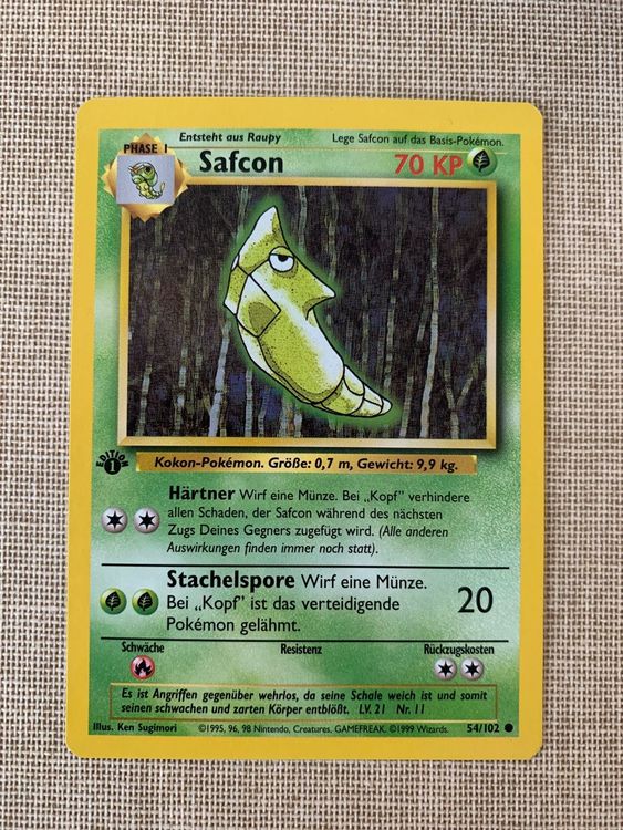 Pokemon Safcon 1. Edition Base Set Deutsch 54/102 (Gebraucht) in ...