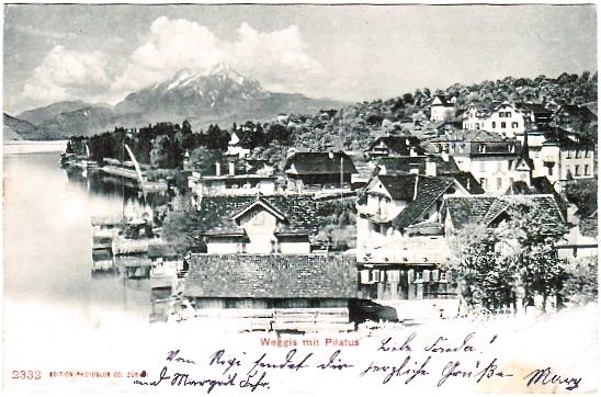 WEGGIS ins DORF mit Pilatus ca. 1900 | Kaufen auf Ricardo