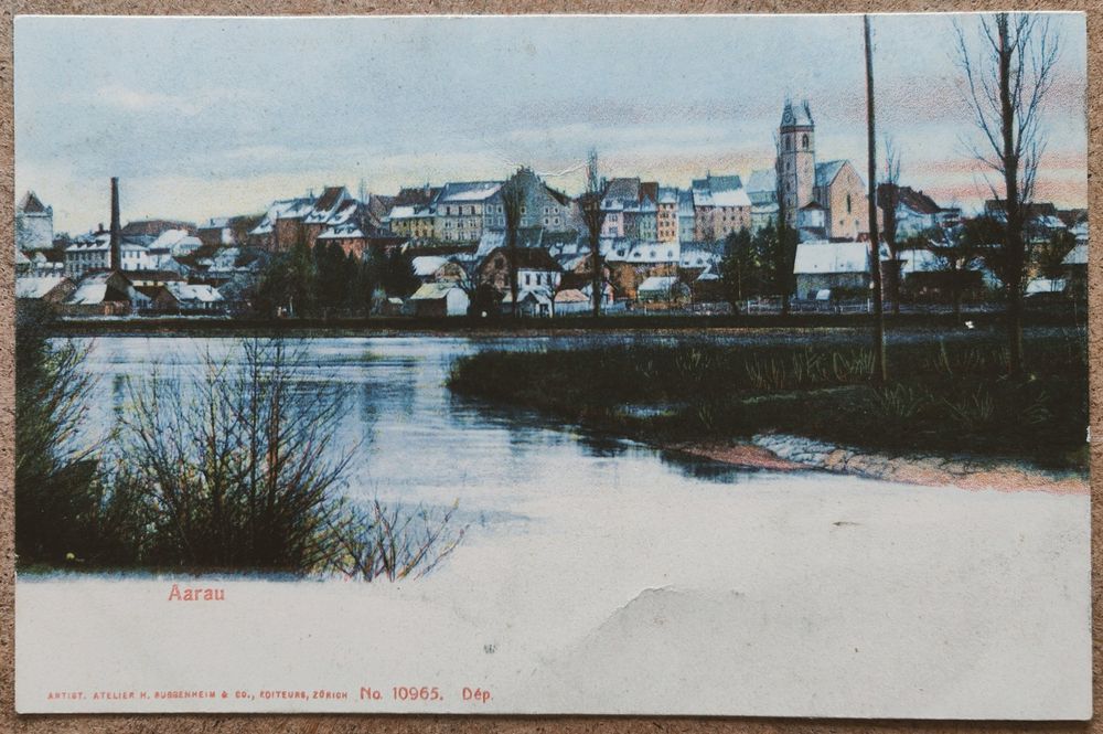 Aarau «Altstadt, Aare im Winter» Atelier Guggenheim Zürich (Gebraucht) in Aarburg für CHF 5 ...