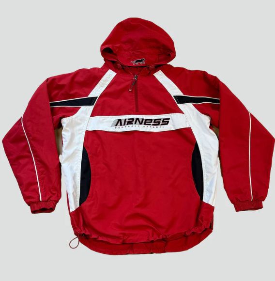 Vintage Airness Football Half-Zip Jacket Red/White (Gebraucht) in St ...