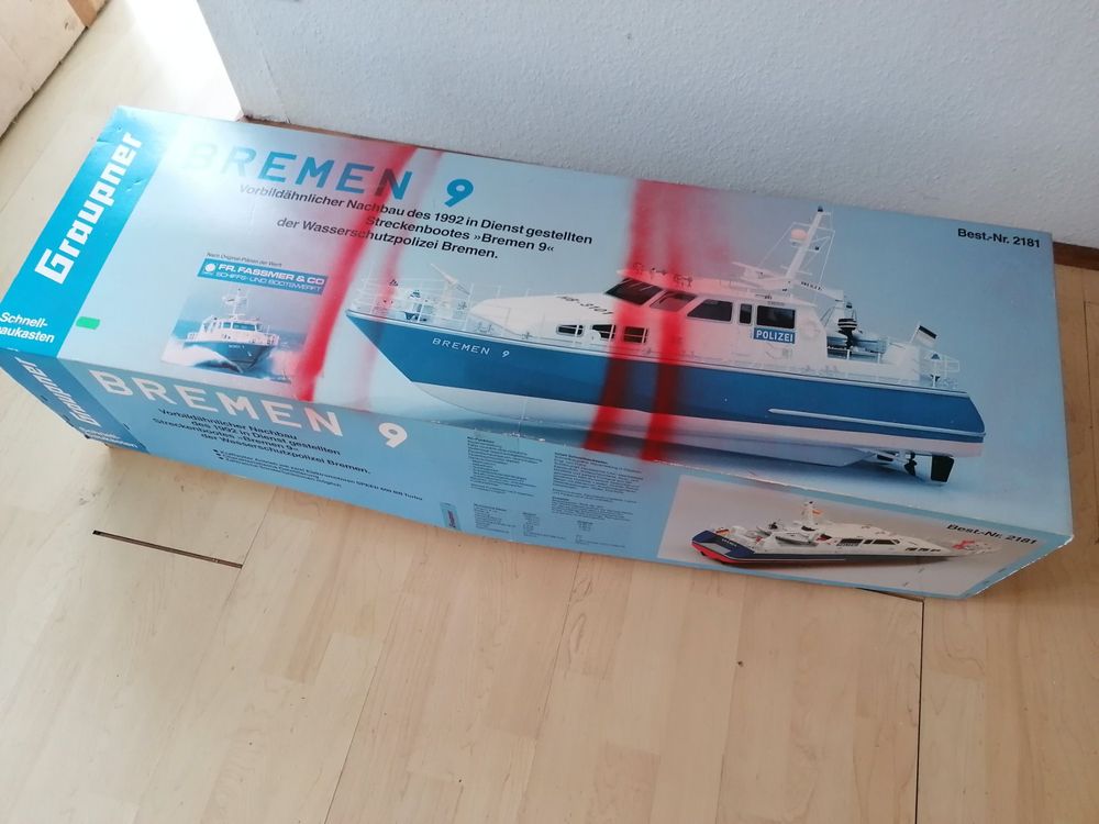 RC Polizeiboot Bremen 9 von Graupner Bausatz (Neu (gemäss Beschreibung ...