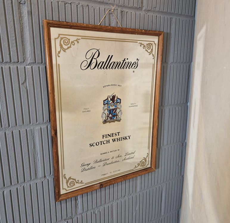 Ballantine's Whisky Mirror Werbespiegel Reklame Spiegel (Gebraucht) in ...