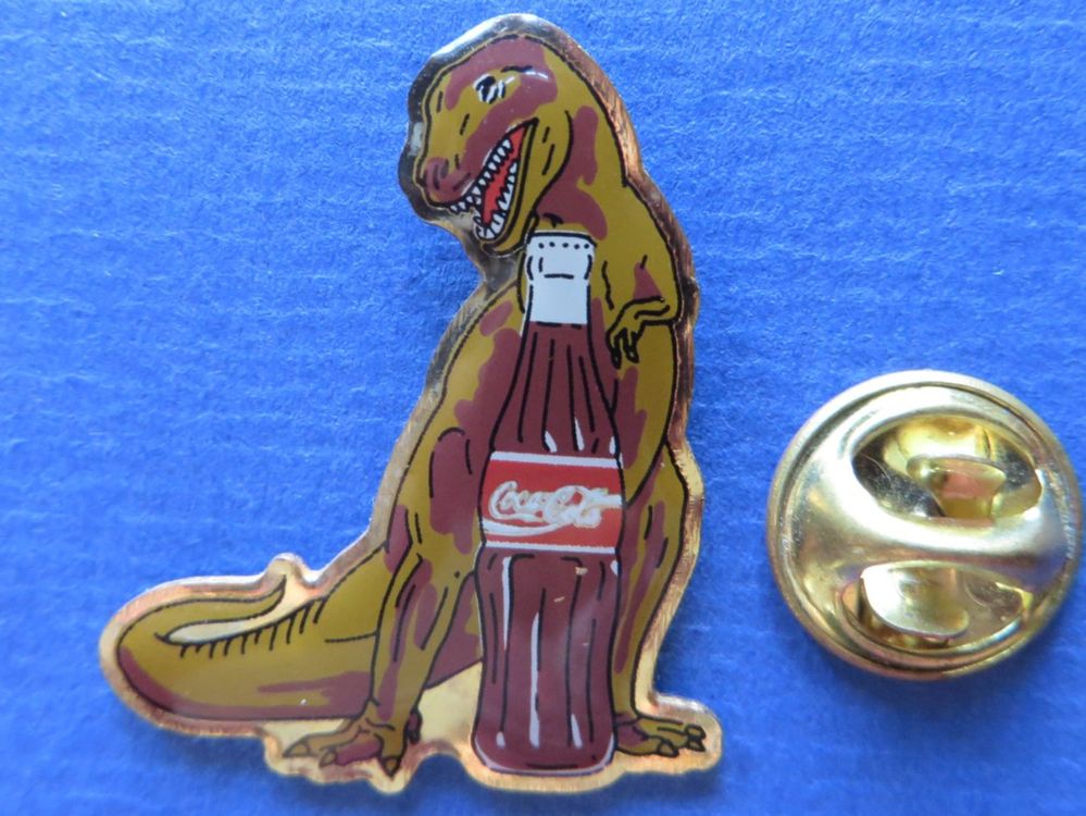 PIN'S PIN, COCA-COLA DINOSAURIER MIT COLA-DOSE, T-REX (Gebraucht) in ...