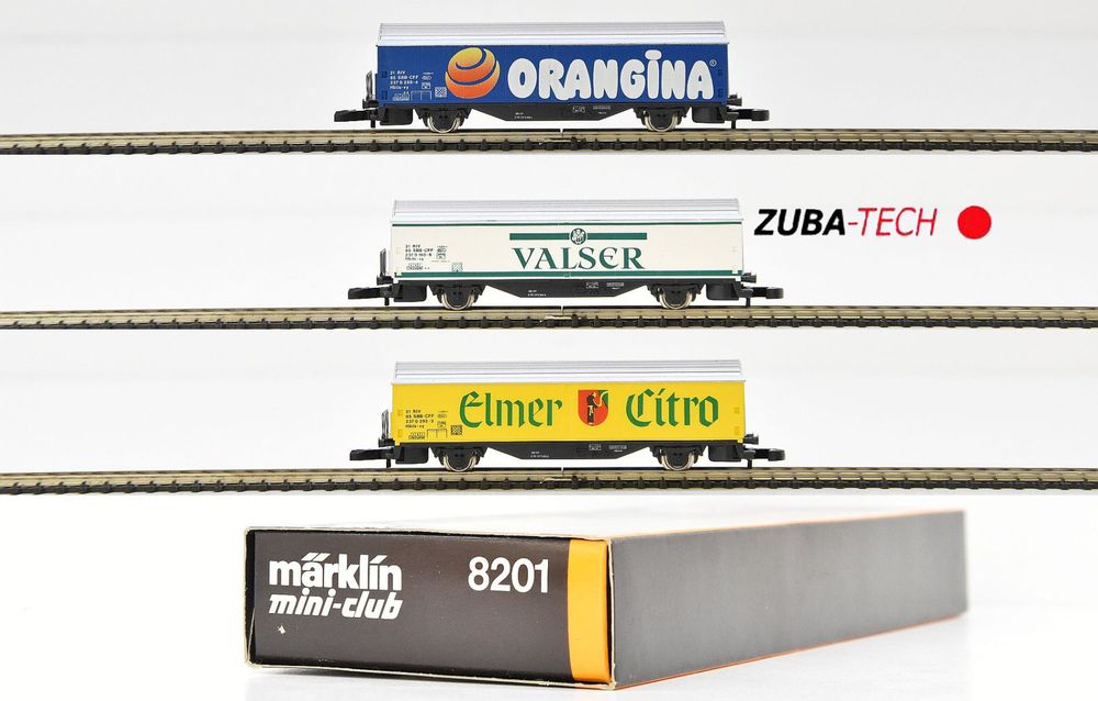 Märklin 8201 Schiebewandwagen-Set 3-tlg SBB Spur Z mit OVP (Gebraucht ...
