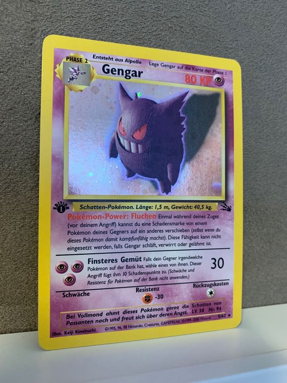 5/62 *1.Edition Gengar Holo Rare DE Pokemon Fossil (Gebraucht) in Fislisbach für CHF 133 – mit ...