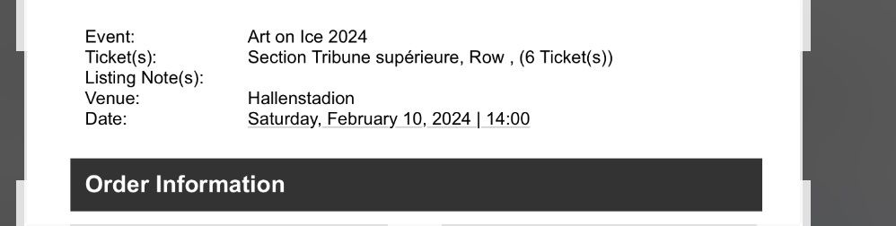 4 Tckt Art On Ice Feb 10th Chf 300 Section Tribune Kaufen Auf