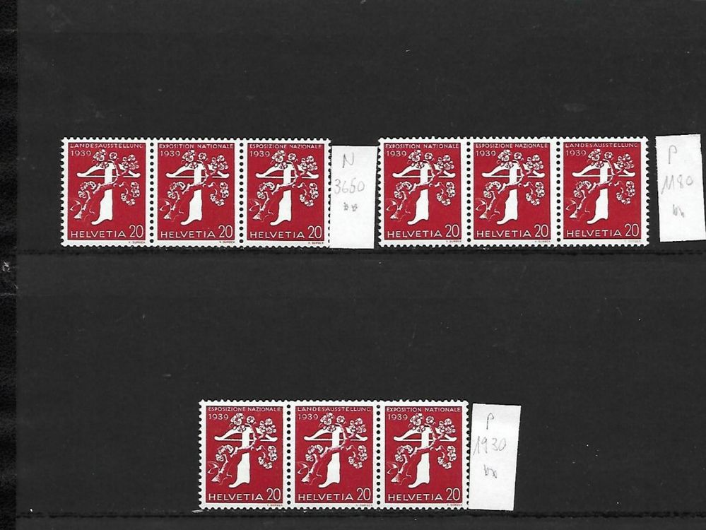 Landi 1939 ** Z27a - Z27c mit No Kat: CHF 120.- | Kaufen auf Ricardo