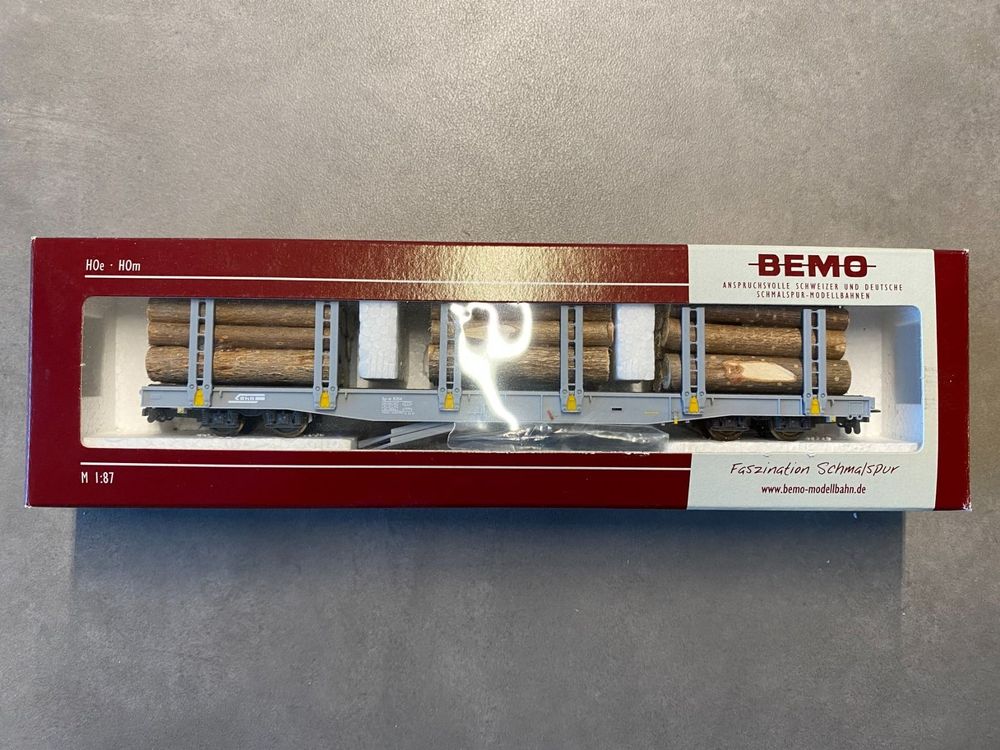 BEMO RhB Rungenwagen mit Stirnwand inkl. Ladung (Gebraucht) in Oetwil am See für CHF 60 – mit ...