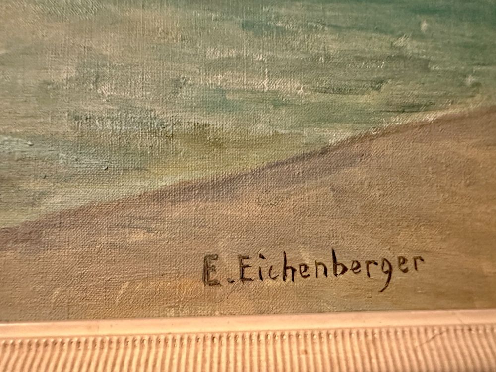 Eugen Eichenberger huile sur toile paysage lacustre Léman (Gebraucht ...