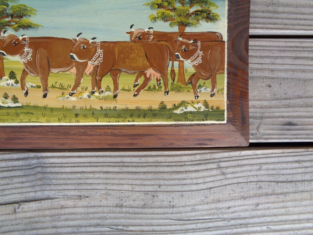 APPENZELLER BILD SIGN. BAUERNMALEREI NAIVE MALEREI ALPAUFZUG (Gebraucht) in Henggart für CHF 95 ...