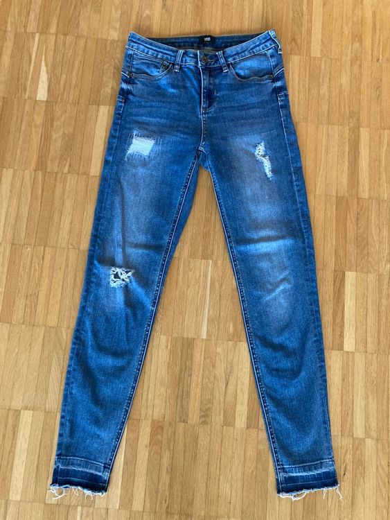 Skinny Jeans mit Stretchanteil im ripped style, Gr. 36 | Kaufen auf Ricardo