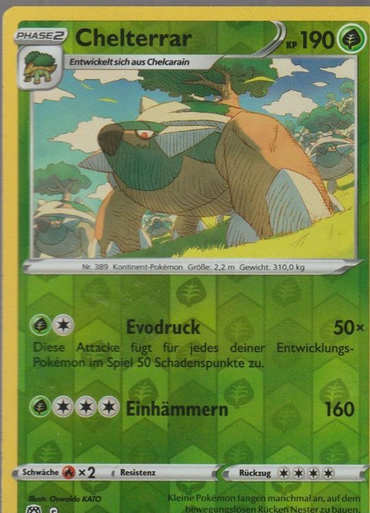 TCG POKEMON Strahlende Sterne DE BRS 008 Chelterrar REVERSE (Neu ...