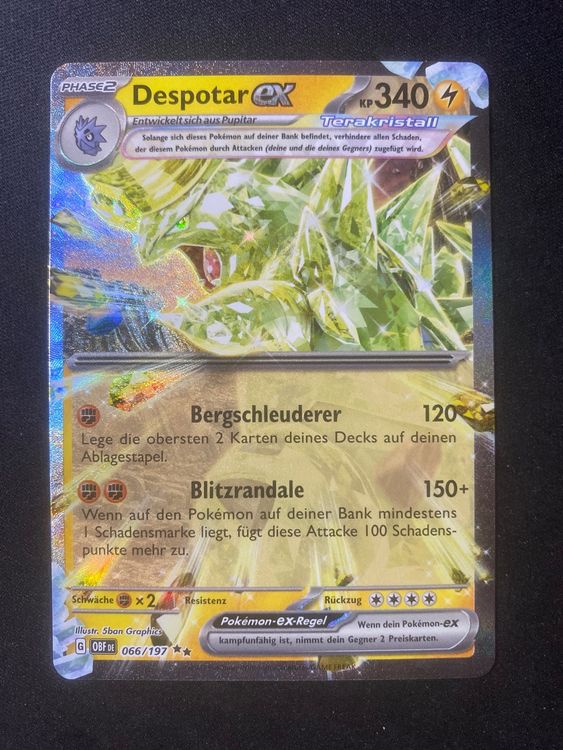 Despotar ex 66 - Tyranitar ex - Obsidian Flames - DE (Neu (gemäss ...