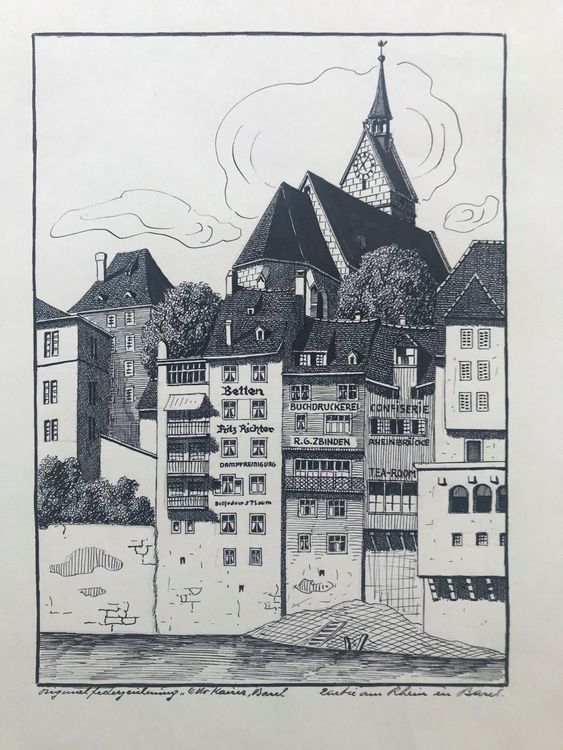 ORIGINAL TUSCH-ZEICHNUNG BASEL (Gebraucht) in für CHF 75 – mit ...