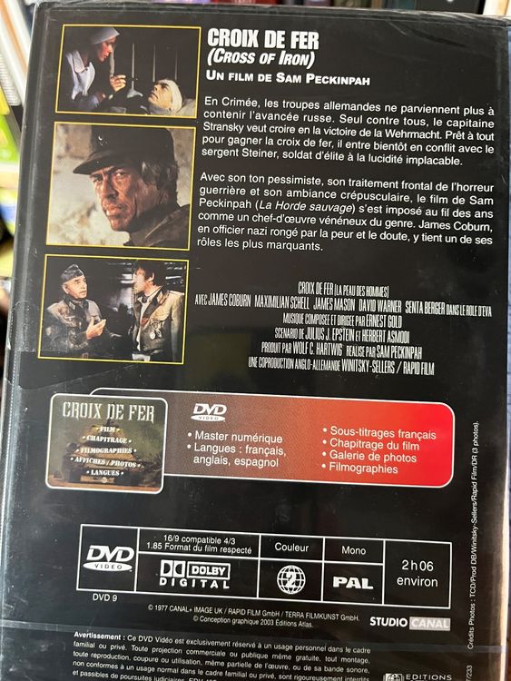 Croix de fer (1976, DVD, James Coburn, Sam Peckinpah) (Neuf avec ...
