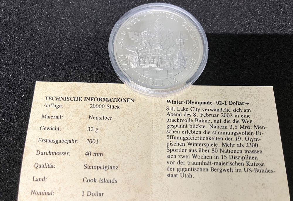 Olympia Salt Lake City 2002 Neusilber 1 Dollar (Neu (gemäss ...