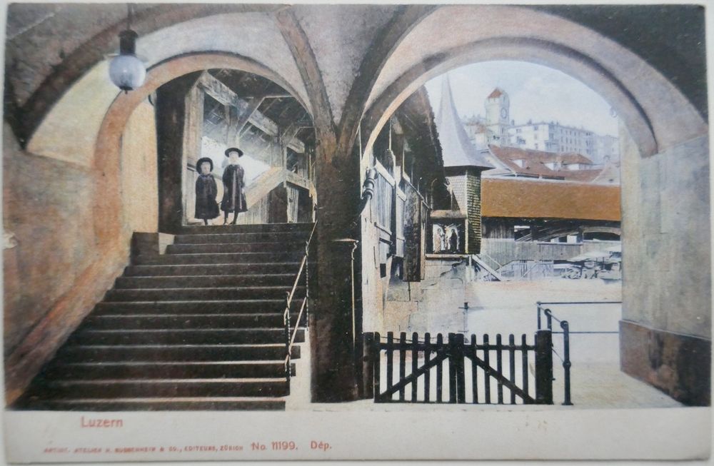 Postkarte Luzern 1905 Ansicht Holzbrücke (Gebraucht) in Möhlin für CHF 8 – mit Lieferung auf ...