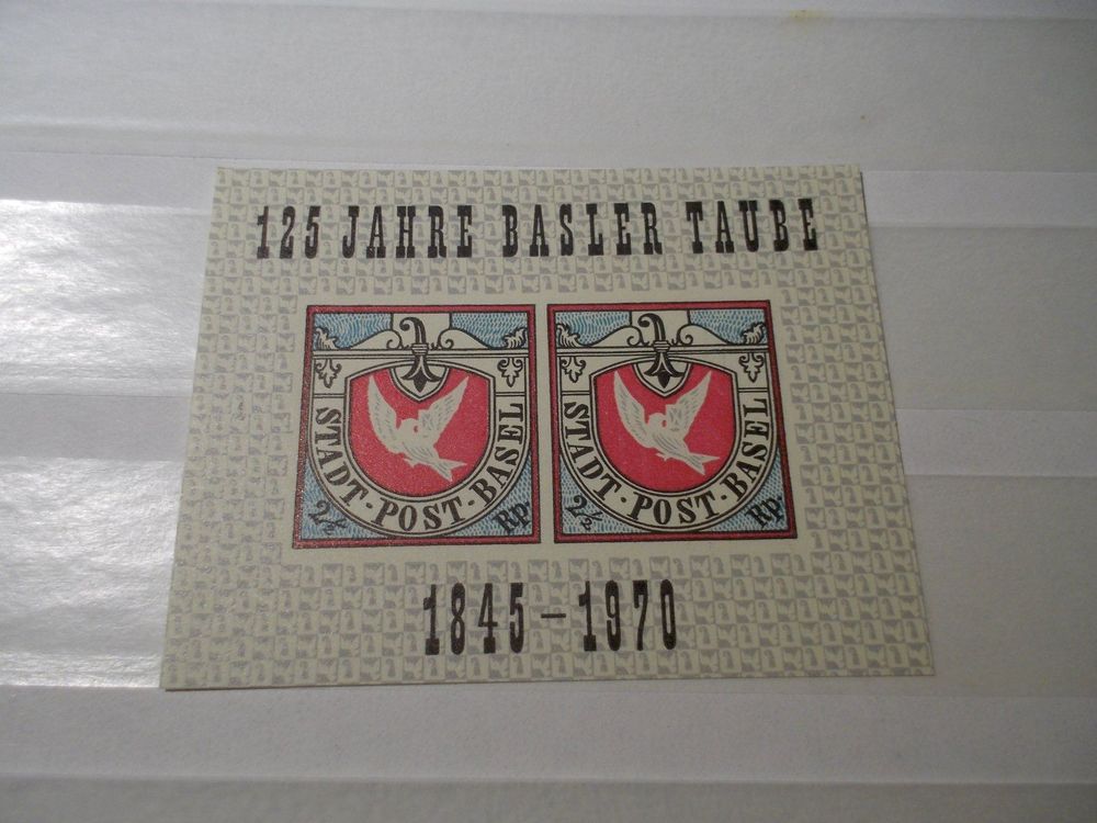 Vignettenblock 1970 Basler Taube ** | Kaufen auf Ricardo