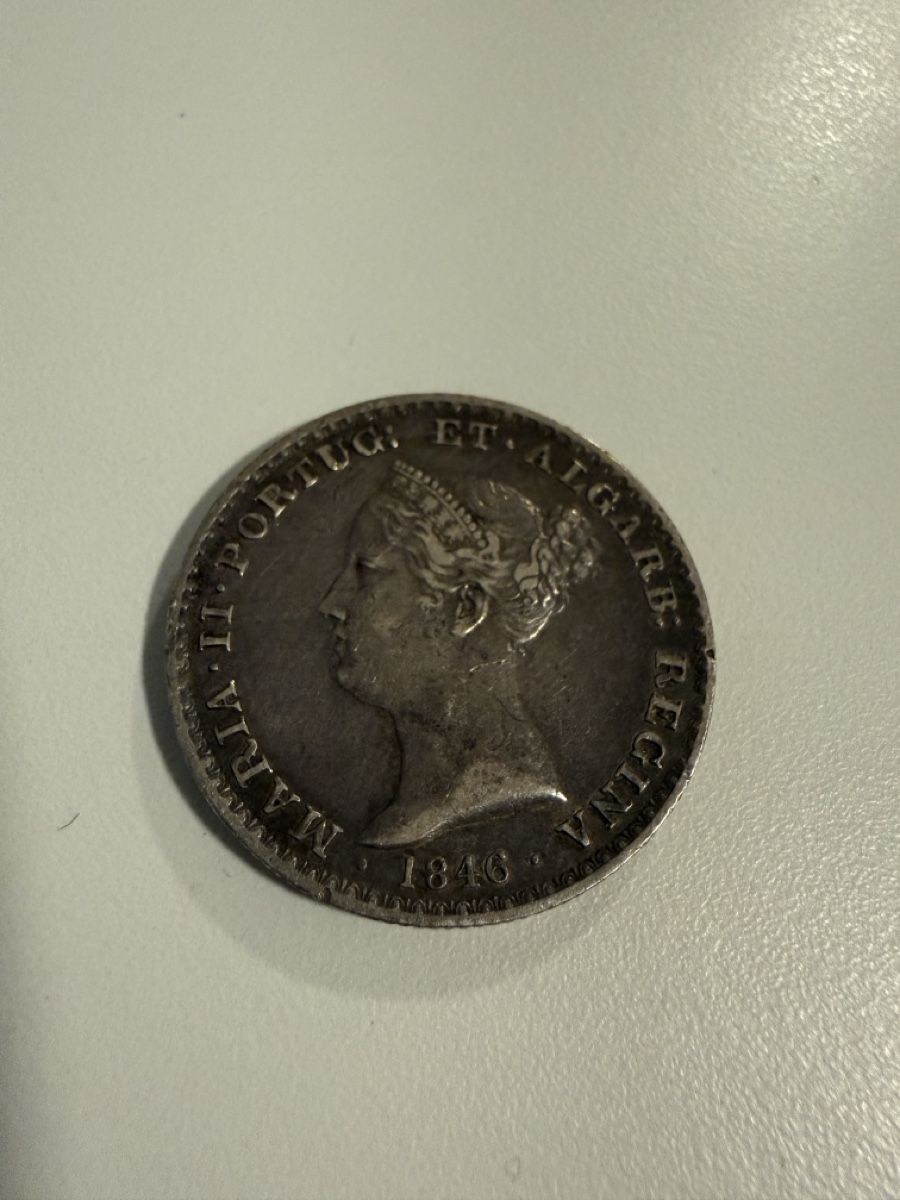 Portugal, Maria II, 500 Reis, 1846 - Seltene Silbermünze (Gebraucht) in ...
