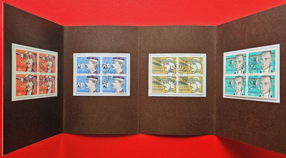 FLUGPIONIERE 582 - 585 VIERERBLOCK FOLDER PTT 1977 ET | Kaufen auf Ricardo