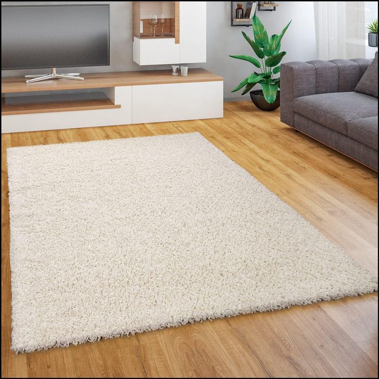 XXL Grösse! 190x280 Teppich Hochflor Shaggy Flauschig Creme (Neu und ...