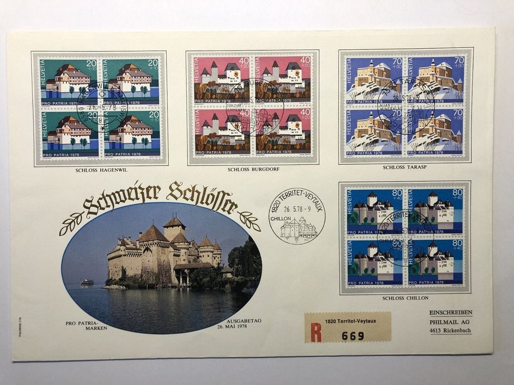 FDC Grossbrief Pro Patria Schweizer Schlösser 1978 (Ortsn.) (Neu (gemäss Beschreibung)) in ...