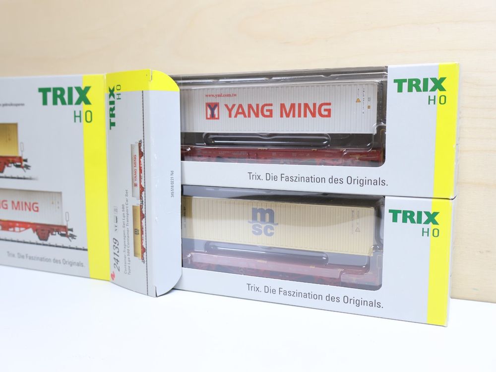 Trix AC Achsen - Märklin Containerwagen Set H0 - 24139 (Gebraucht) in ...