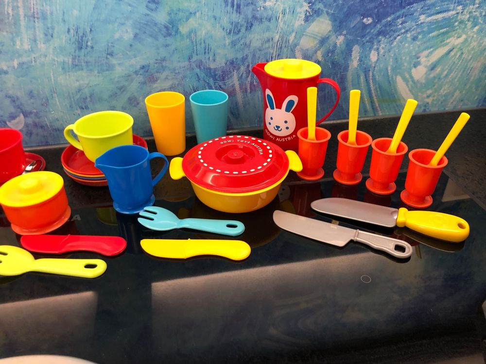 Gowi Puppengeschirr Küche Spielküche Geschirrset Vintagedeko (Gebraucht ...