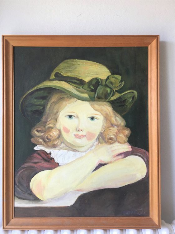 Signierte Bild Portret Junge Mädchen | Kaufen auf Ricardo