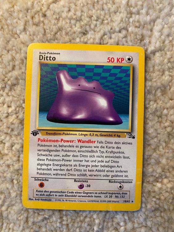 Ditto 1. Edition Pokémon Karte (Gebraucht) in Zürich für CHF 18 – mit ...