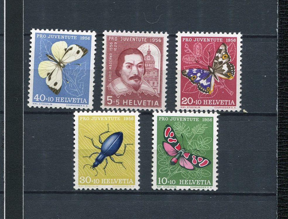 Lots 5 Timbres Suisse Pro Juventius Neufs avec Charnières | Kaufen auf ...